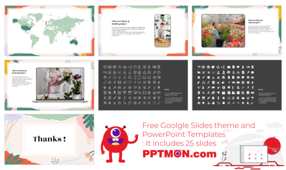 Floral Design Newsletter Free Google Slides PowerPoint Template