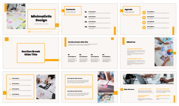 Minimalistic Design Google Slides Theme PowerPoint Template