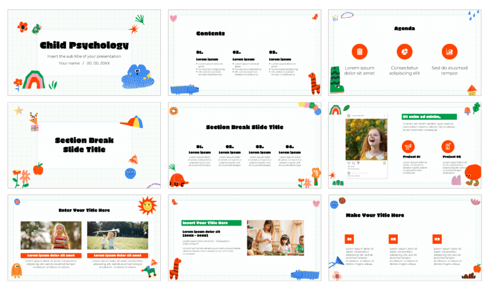 Child Psychology Free Google Slides Theme PowerPoint Template
