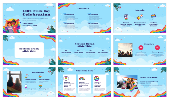 LGBT+ Pride Day Celebration Google Slides PowerPoint Template
