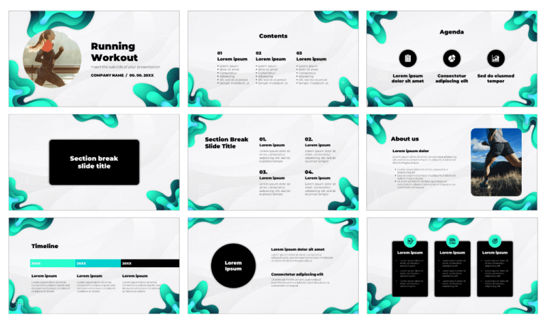 Running Workout Free Google Slides Theme PowerPoint Template