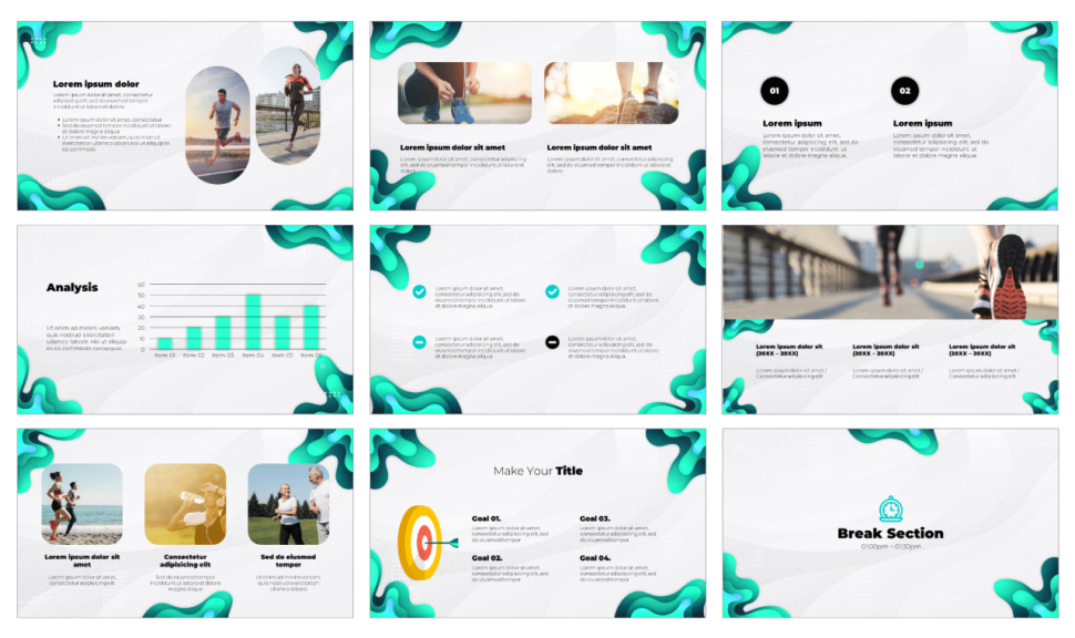 Running Workout Free Google Slides Theme PowerPoint Template