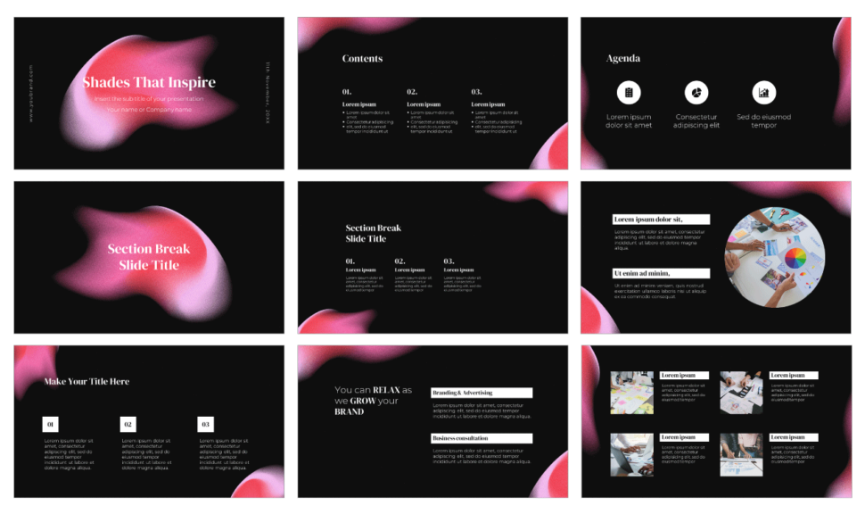 Shades That Inspire Free Google Slides PowerPoint Template