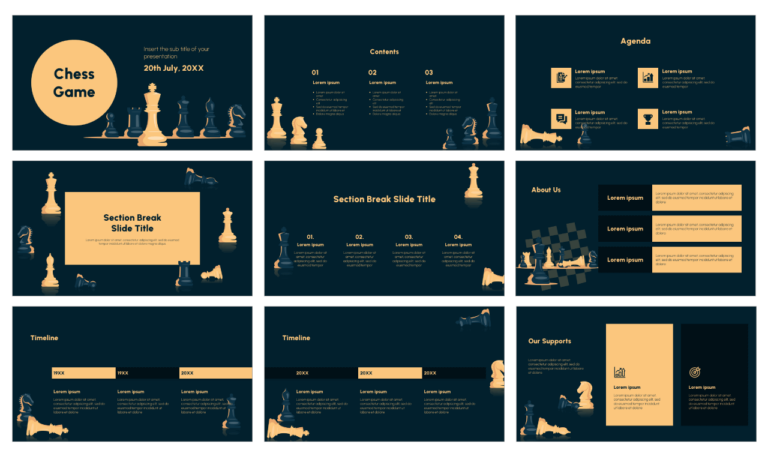 Chess Game Free Google Slides Theme PowerPoint Template