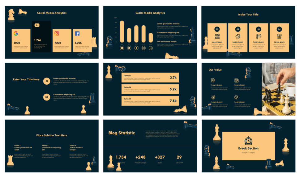 Chess Game Free Google Slides Theme PowerPoint Template