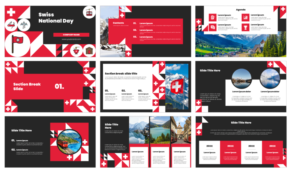 Swiss National Day Google Slides Theme PowerPoint Template
