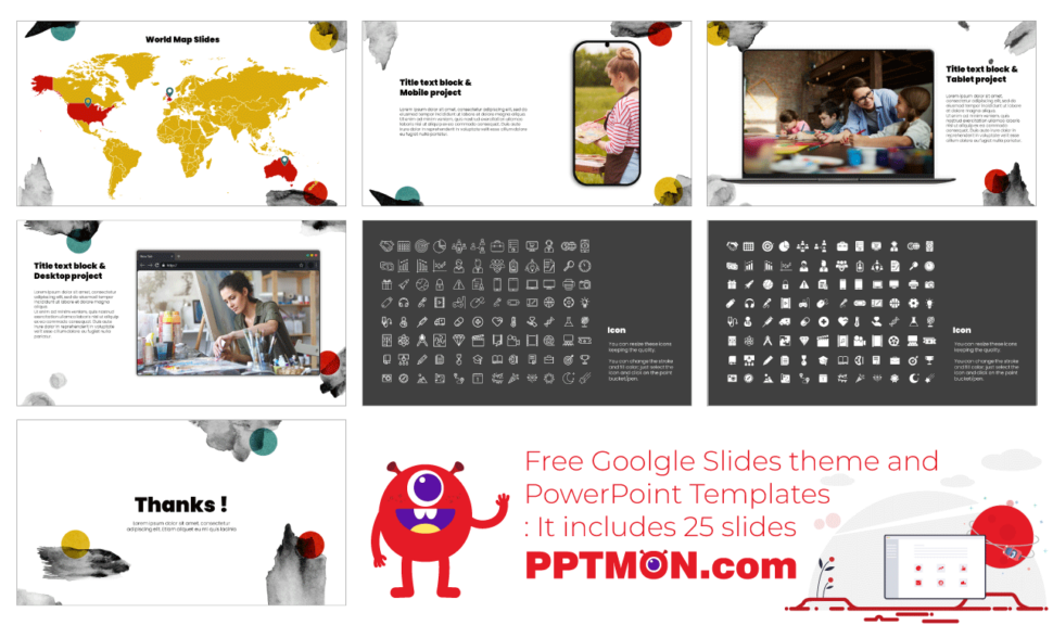 Watercolor Workshop Google Slides Theme PowerPoint Template