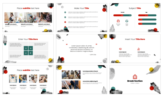 Watercolor Workshop Google Slides Theme PowerPoint Template