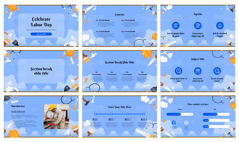 Celebrate Labor Day Free Google Slides PowerPoint Templates