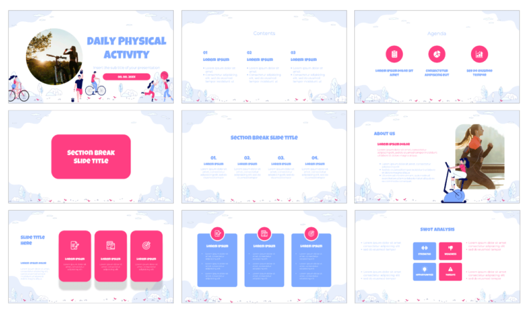 Daily Physical Activity Google Slides Theme PowerPoint Template