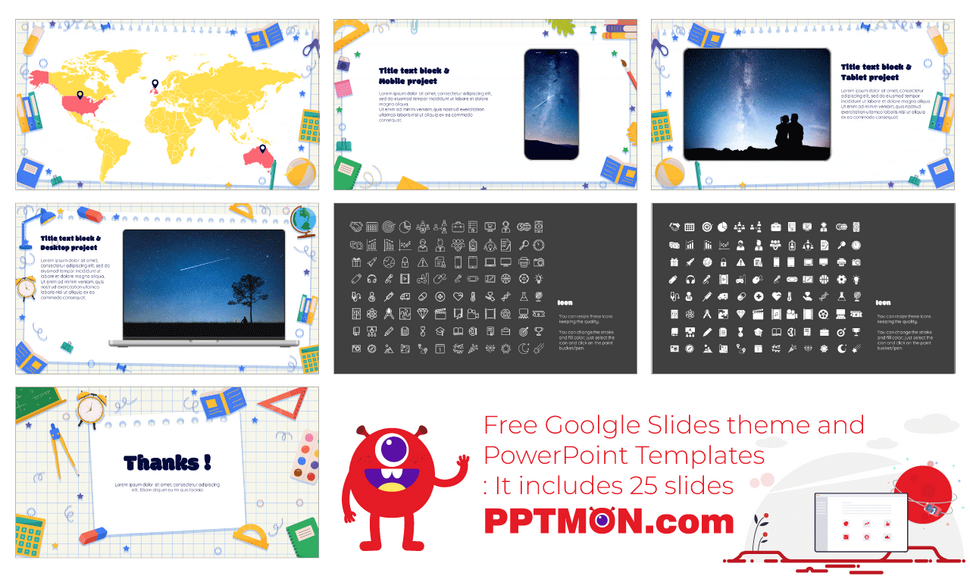 First Day of School Free Google Slides PowerPoint Templates