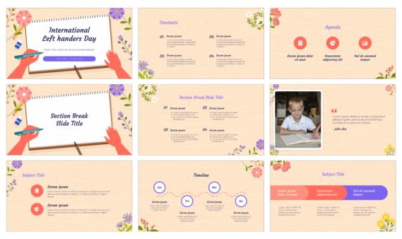 Left handers Day Free Google Slides Theme PowerPoint Template