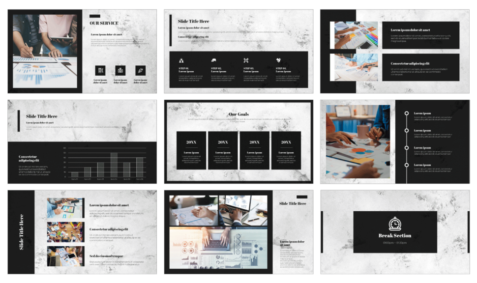 Marble Pitch Deck Google Slides Themes PowerPoint Templates