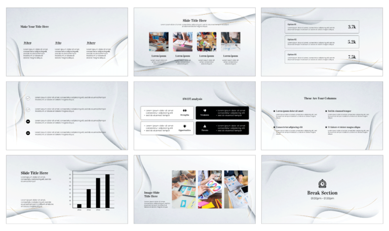 White and Gold Free Google Slides Themes PowerPoint Templates
