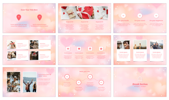 First Love Aesthetic Google Slides Themes PowerPoint Templates