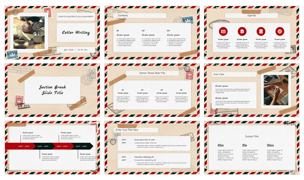 Letter Writing Free Google Slides Themes PowerPoint Templates