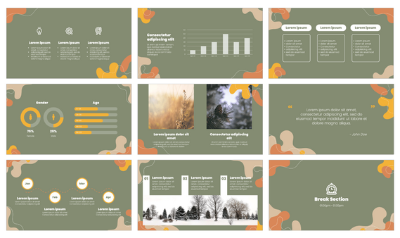 Organic Healthy Lifestyle Google Slides PowerPoint Templates