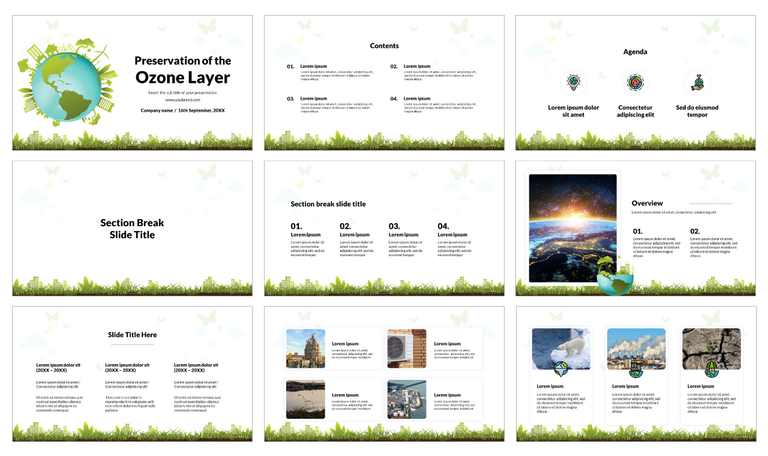 Preservation of the Ozone Layer Google Slides PPT Templates