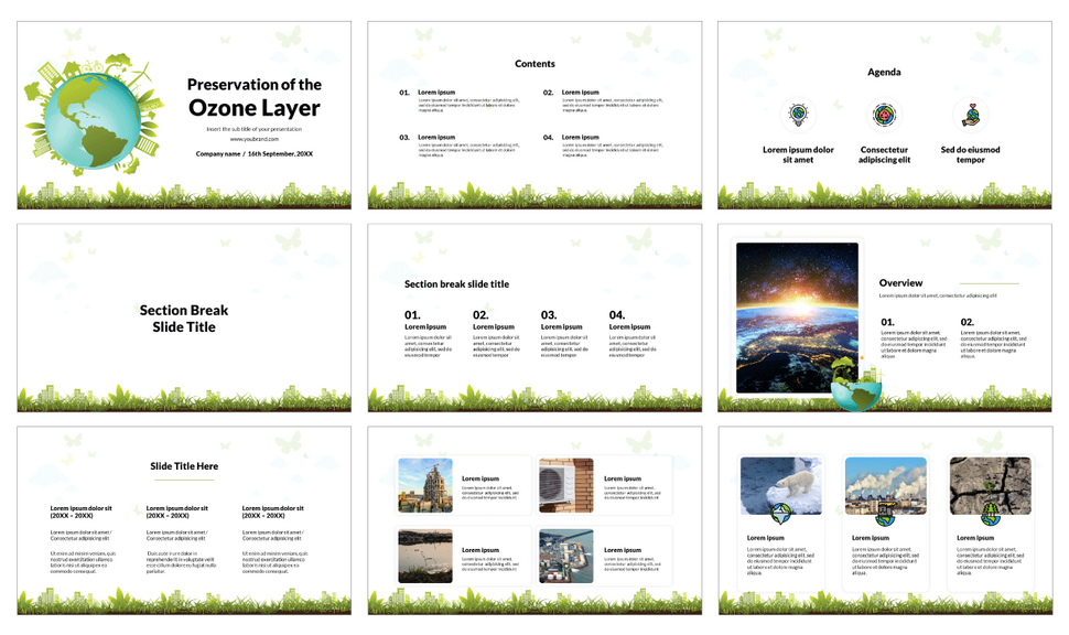 Preservation of the Ozone Layer Google Slides PPT Templates