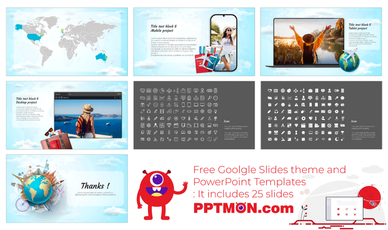 Travel Around the World Free Google Slides PowerPoint Template
