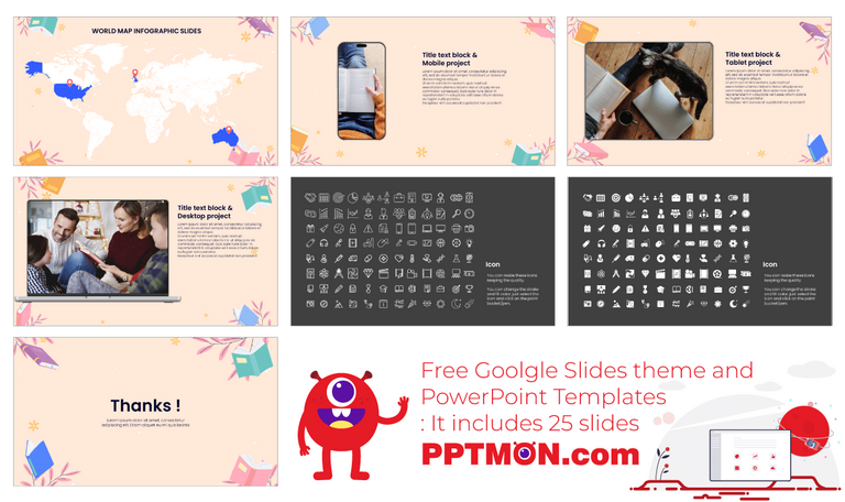 World Literacy Day Free Google Slides PowerPoint Templates