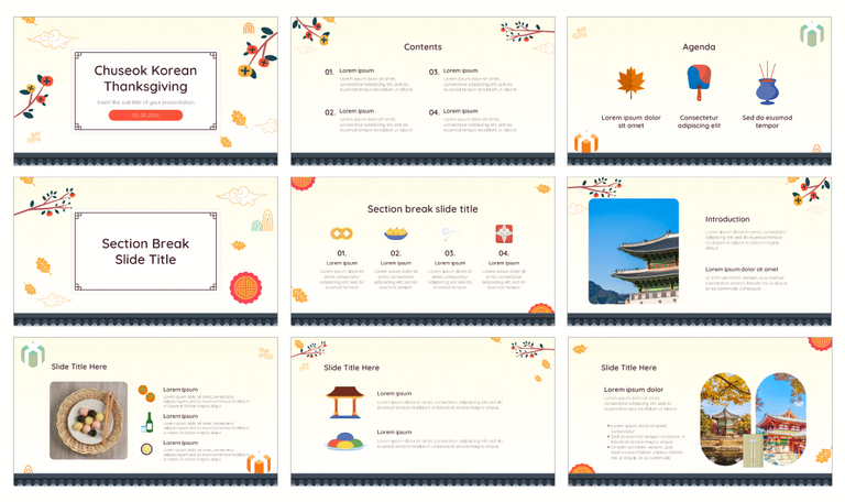 Chuseok Korean Thanksgiving Google Slides PowerPoint Template