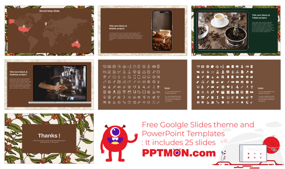 Coffee Shop Newsletter Free Google Slides PowerPoint Templates
