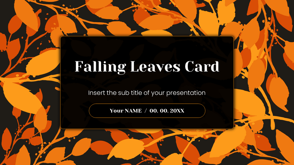 Falling Leaves Card - Free Powerpoint templates and Google Slides themes
