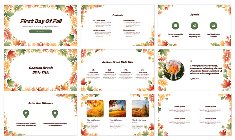 First Day Of Fall Free Google Slides Theme PowerPoint Template