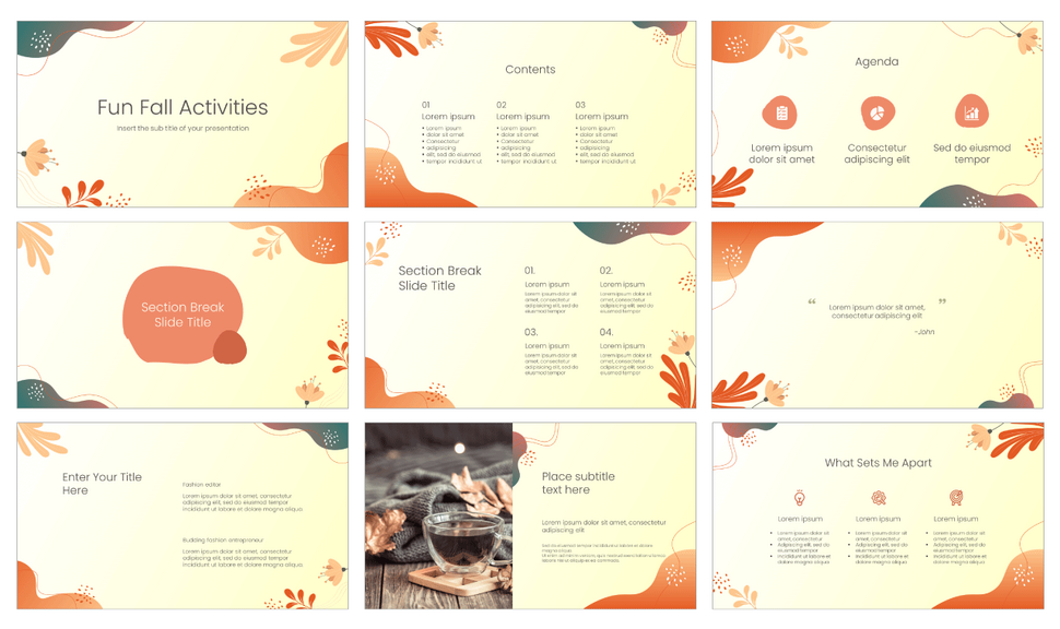Fun Fall Activities Free Google Slides Theme PowerPoint Template