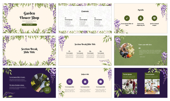 Garden Flower Shop Google Slides Themes PowerPoint Templates