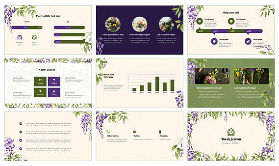 Garden Flower Shop Google Slides Themes PowerPoint Templates