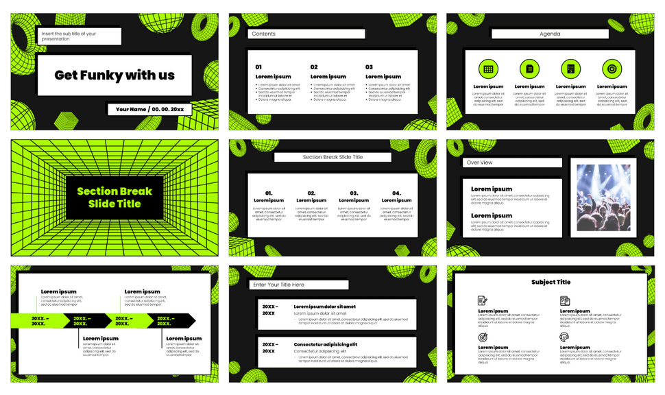 Get Funky with us Free Google Slides Theme PowerPoint Template