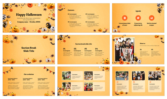 Happy Halloween Presentation Templates - Google Slides and PPT