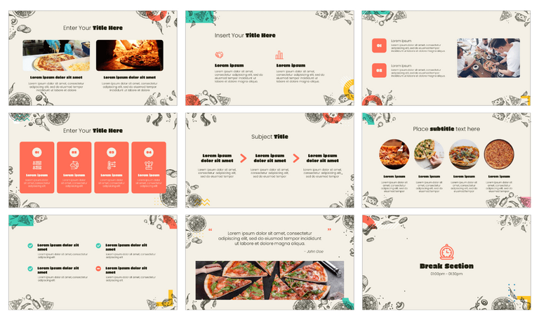 Homemade Pizza Recipe Google Slides PowerPoint Templates
