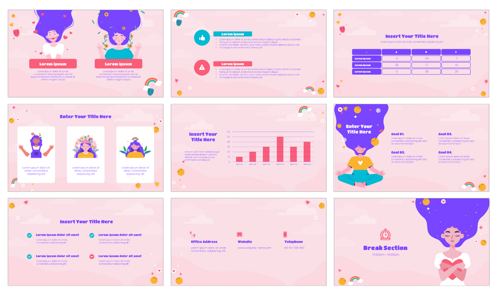 Mental Health and Wellness Google Slides PowerPoint Templates