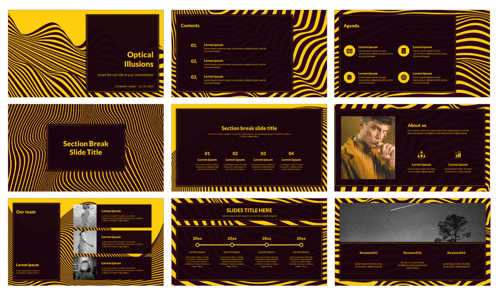 Optical Illusions Presentation Templates- Google Slides PowerPoint