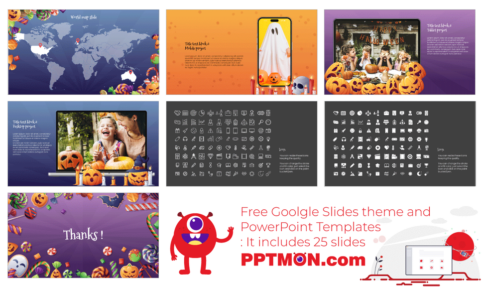 Spooky Halloween Party Free Google Slides PowerPoint Templates