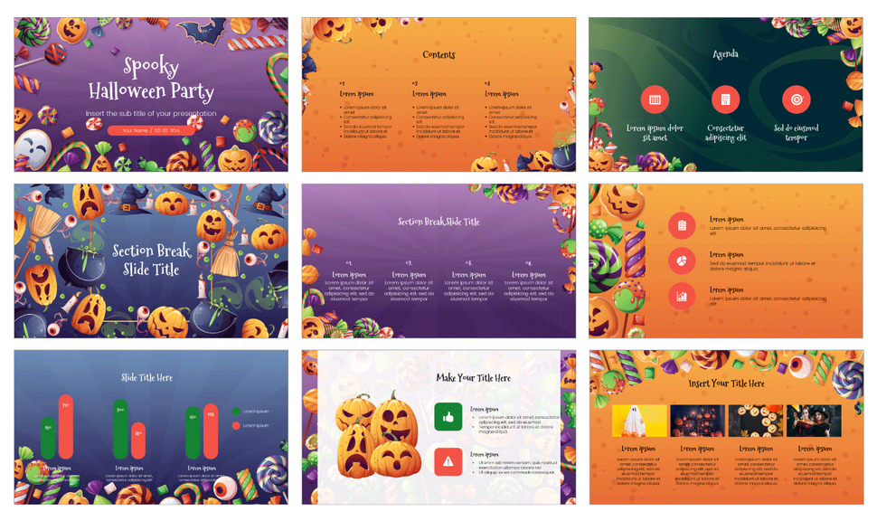 Spooky Halloween Party Free Google Slides PowerPoint Templates