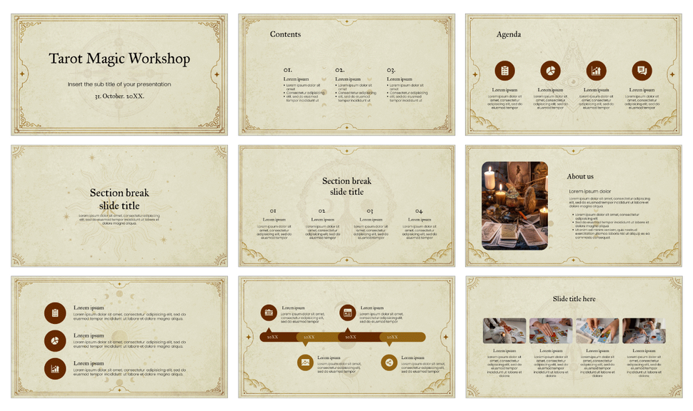 Tarot Magic Workshop Free Google Slides PowerPoint Templates