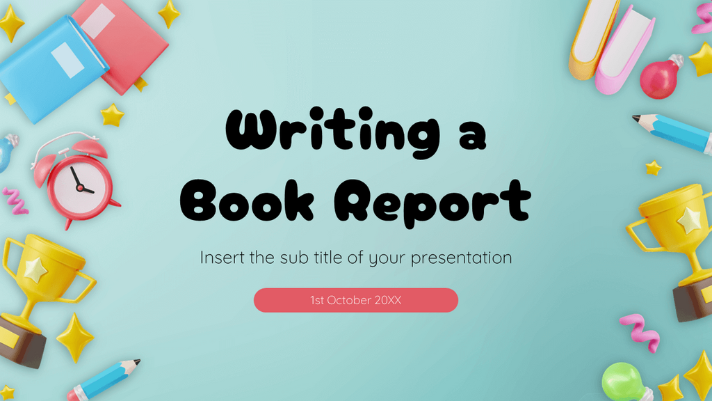 Writing a Book Report - Free Powerpoint templates and Google Slides themes