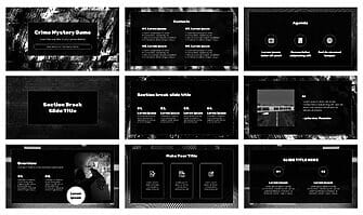 Crime Mystery Game Google Slides Theme PowerPoint Template