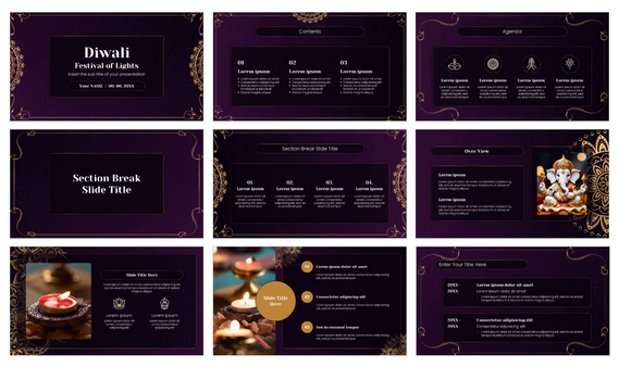 Diwali-Festival of Lights Free Google Slides PowerPoint Templates