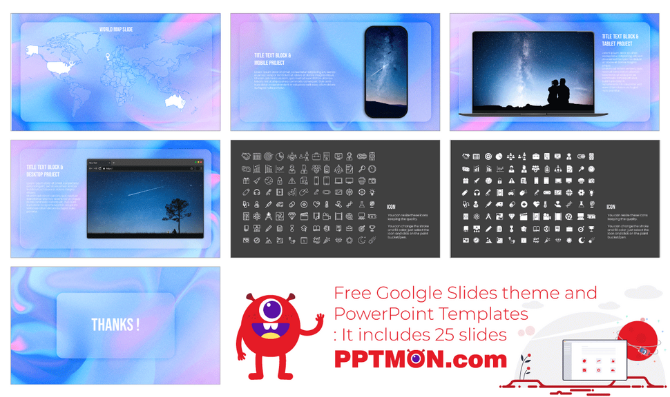 Fluid Gradient Background Google Slides PowerPoint Templates