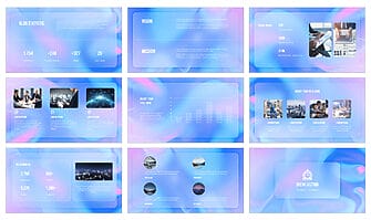 Fluid Gradient Background Google Slides PowerPoint Templates