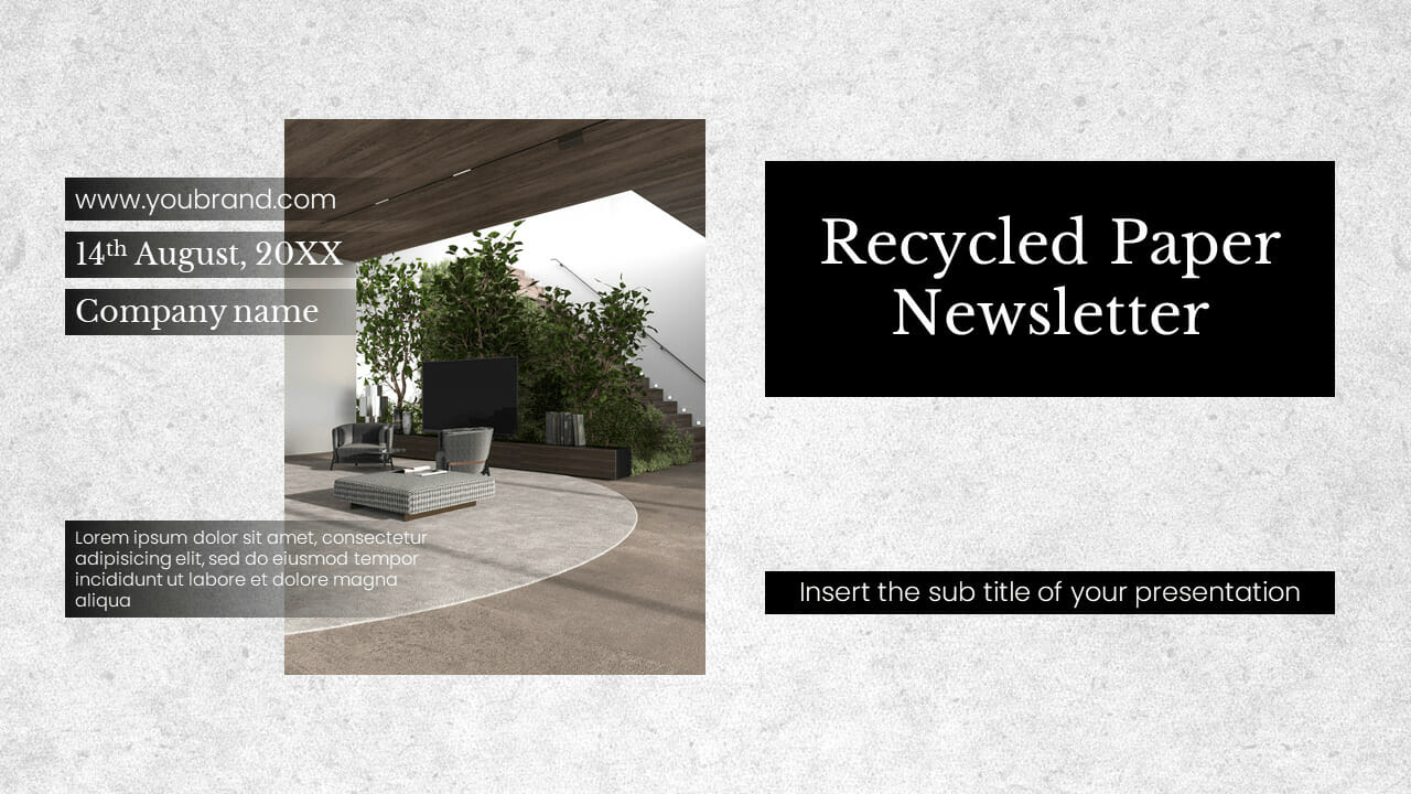 Recycled Paper Newsletter Google Slides PowerPoint Templates
