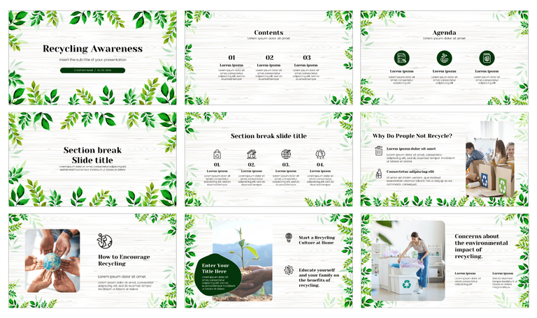 Recycling Awareness Campaign Free Google Slides PPT Template