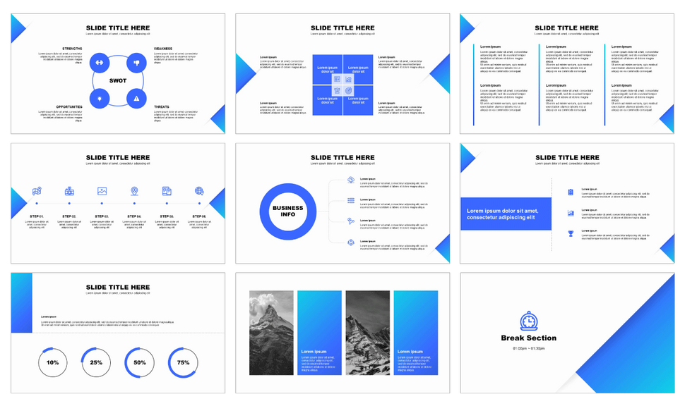Solid Business Presentation Templates - Google Slides PowerPoint