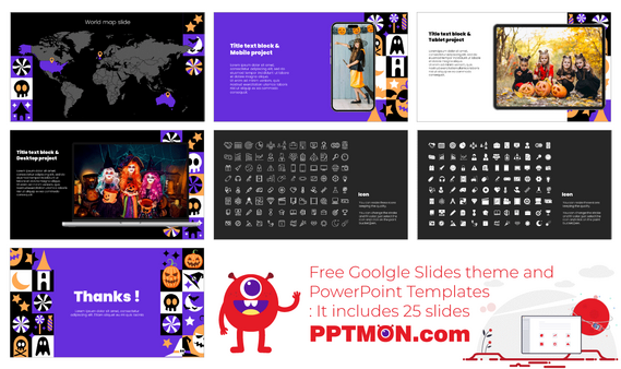 Spooky Season Halloween Design Google Slides PPT Templates