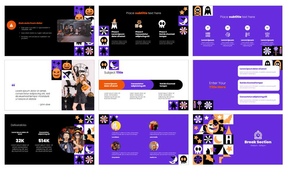 Spooky Season Halloween Design Google Slides PPT Templates